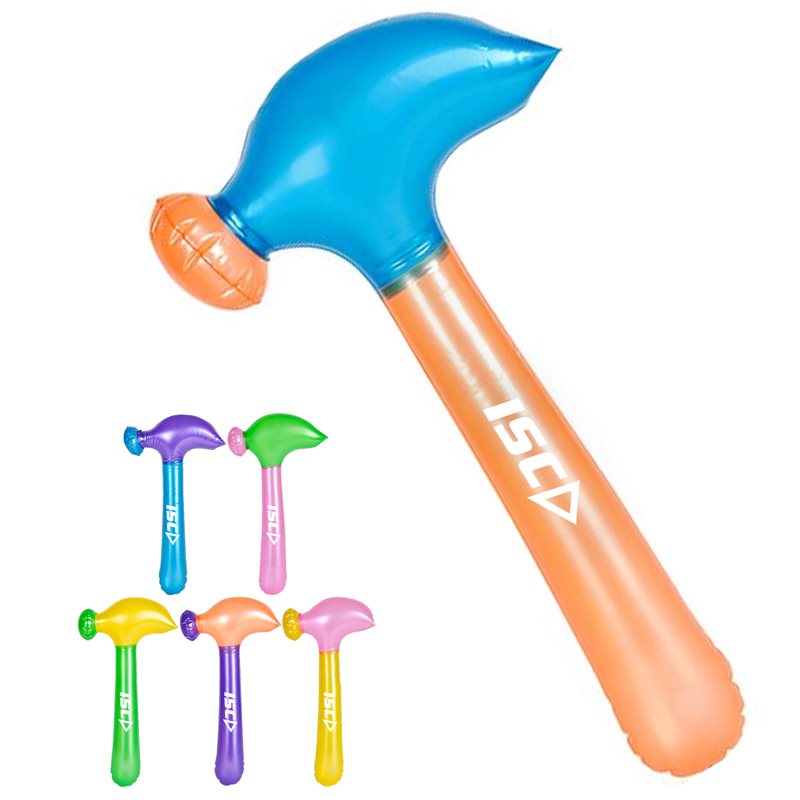 Printed Colourful Inflatable Hammers are great for promoting homeware